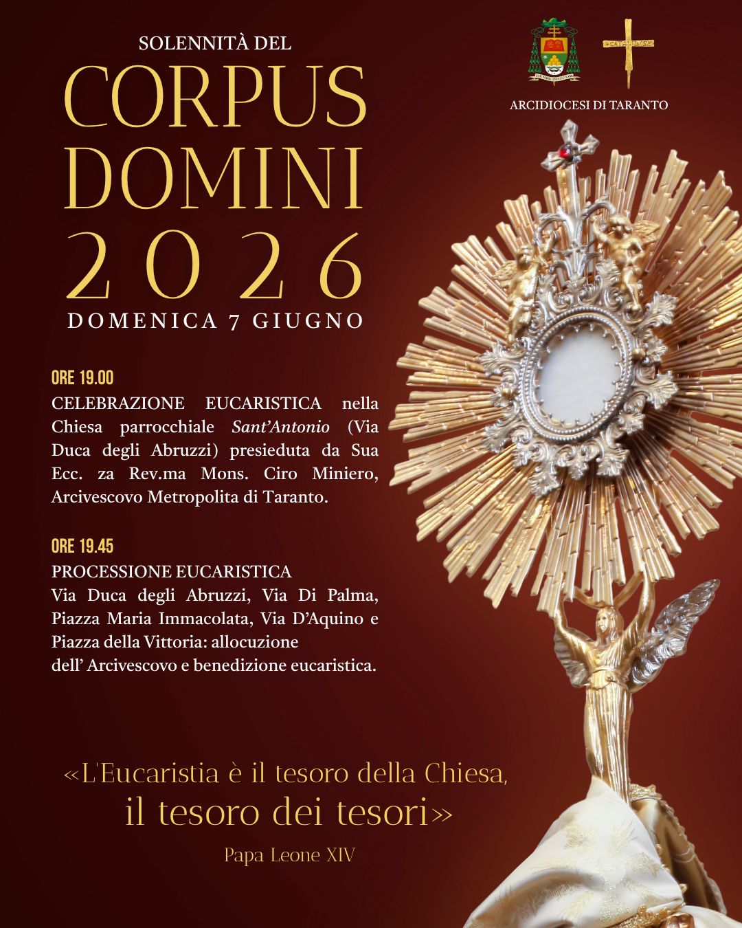 Corpus Domini 2026 – Arcidiocesi di Taranto